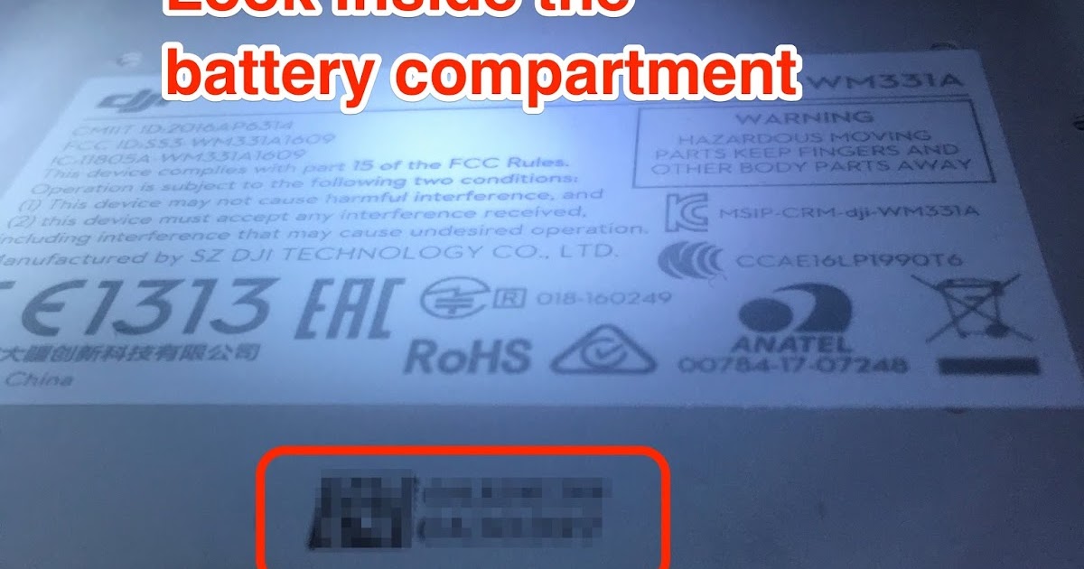 How to find the Serial Number on the Phantom 4 Pro