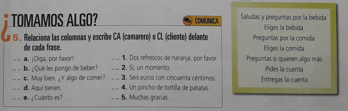 Español.es : Pedir en un restaurante