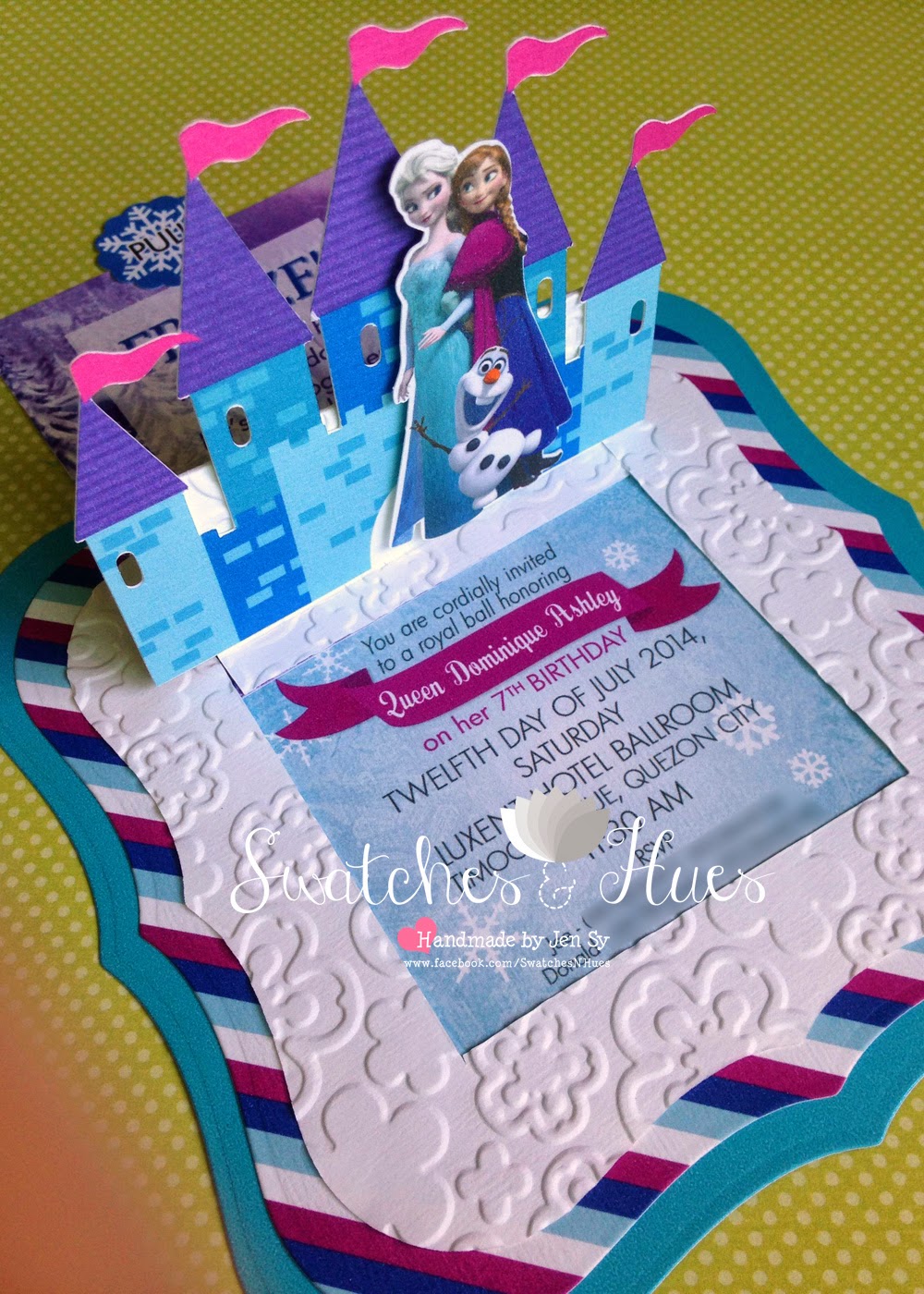 Swatches & Hues : Handmade with TLC: Frozen themed pull out easel ...