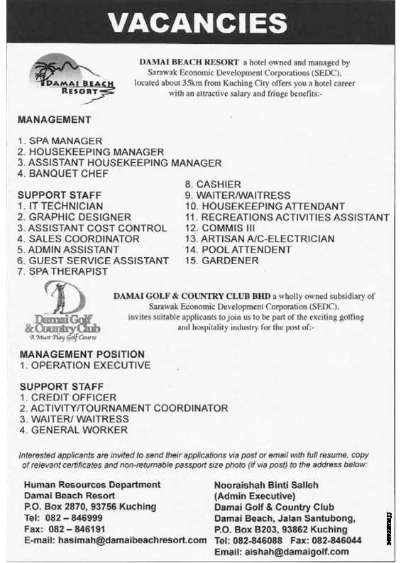 Vacancy Kosong Seluruh Malaysia: Jawatan Kosong Sarawak Economic ...
