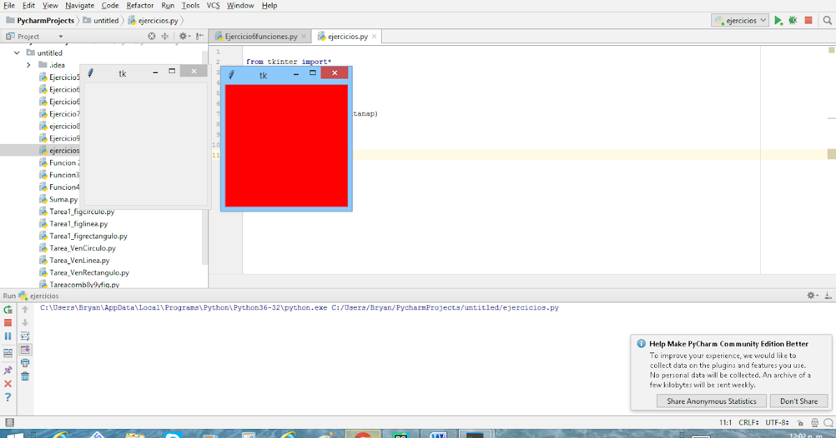 Practica con funciones TKinter