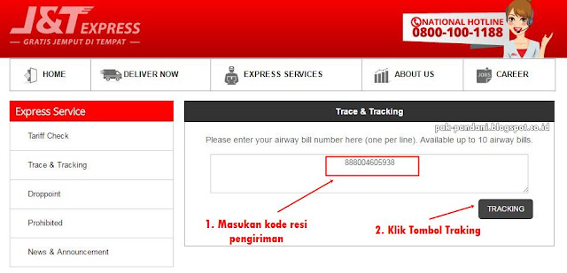 Cara Cek Resi J&T Express