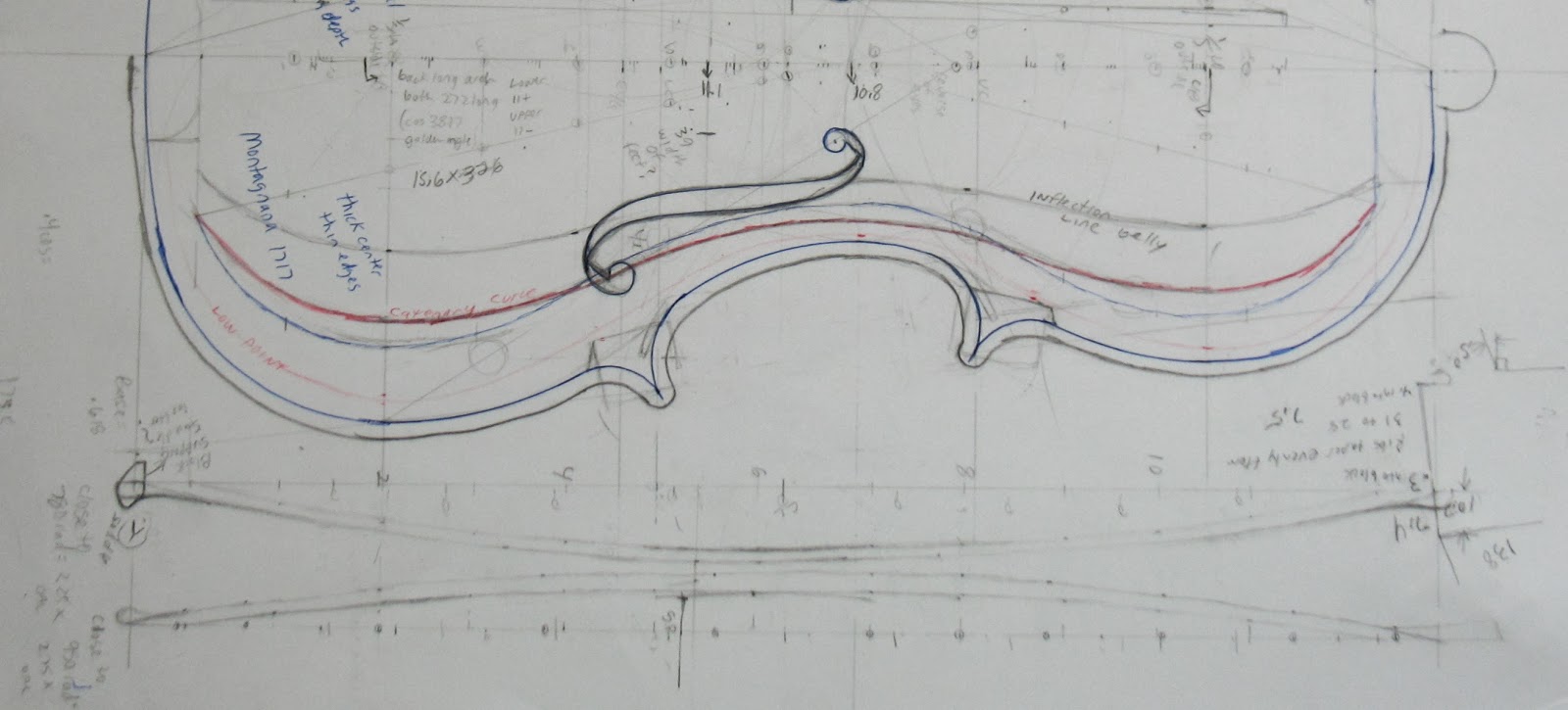 Ken's violin making: Montagnana Arching