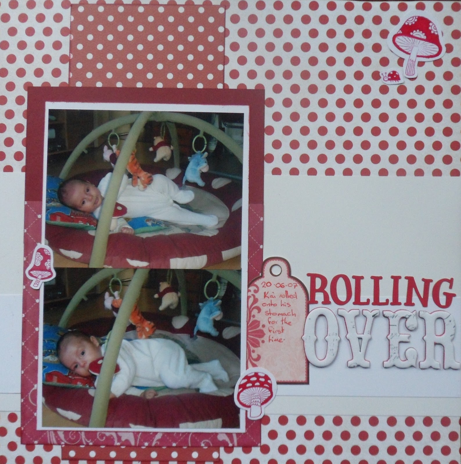 .K's crafty corner.: Scrapbooking: Rolling Over