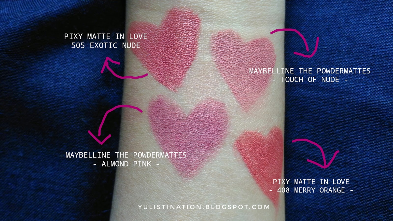 REVIEW : Maybelline The Powder Mattes Lipstick (Touch of Nude & Almond ...