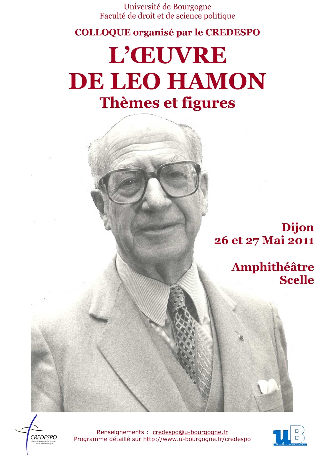 Nomôdos: Univ Bourgogne, CREDESPO, Colloque: "L’œuvre de L. Hamon ...