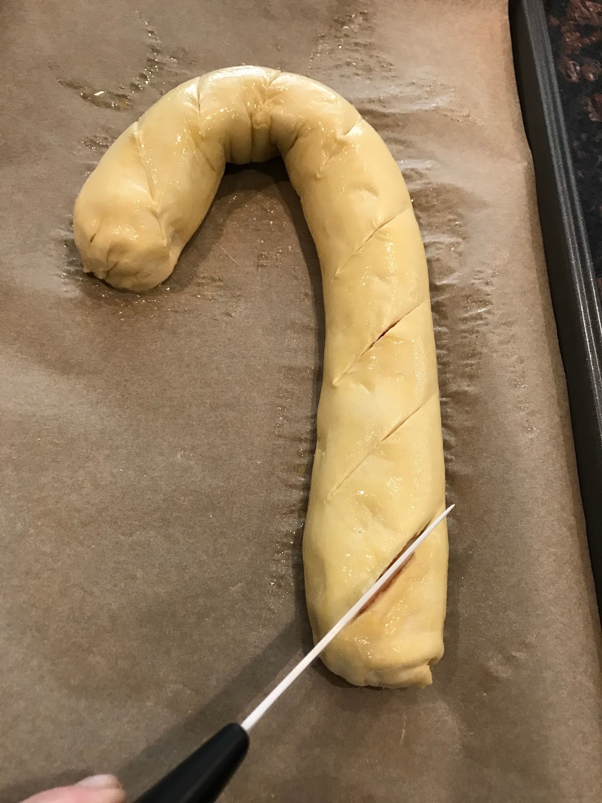 Strawberry Candy Cane Strudel