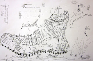 Art is Basic-- Art Teacher Blog: Contour Line Drawings of Shoes