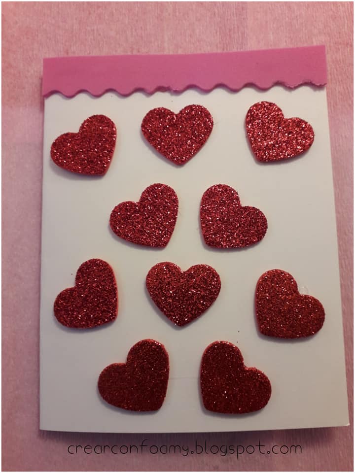 Crear con foamy: Crea hermosas tarjetas con corazones de foamy