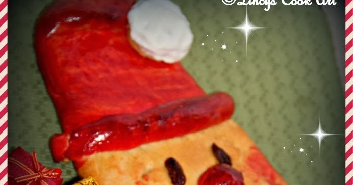 Santa Bread/ Golden Santa Bread/ Santa Claus Bread ~ Lincy's Cook Art
