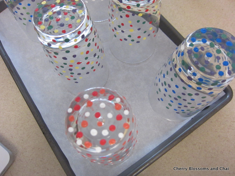Cherry Blossoms and Chai: DIY Anthropologie Inspired Hand Dotted Glassware