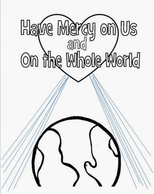 Look to Him and be Radiant: Divine Mercy Watercolor Art Page