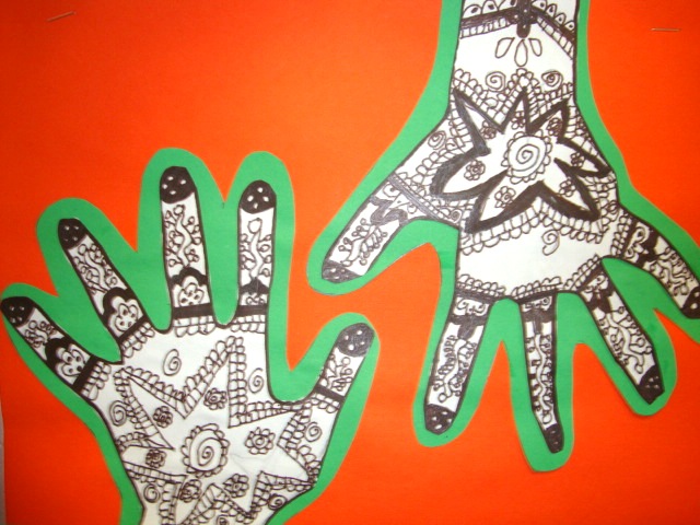 Thomas Elementary Art: 2nd Grade Henna Hands