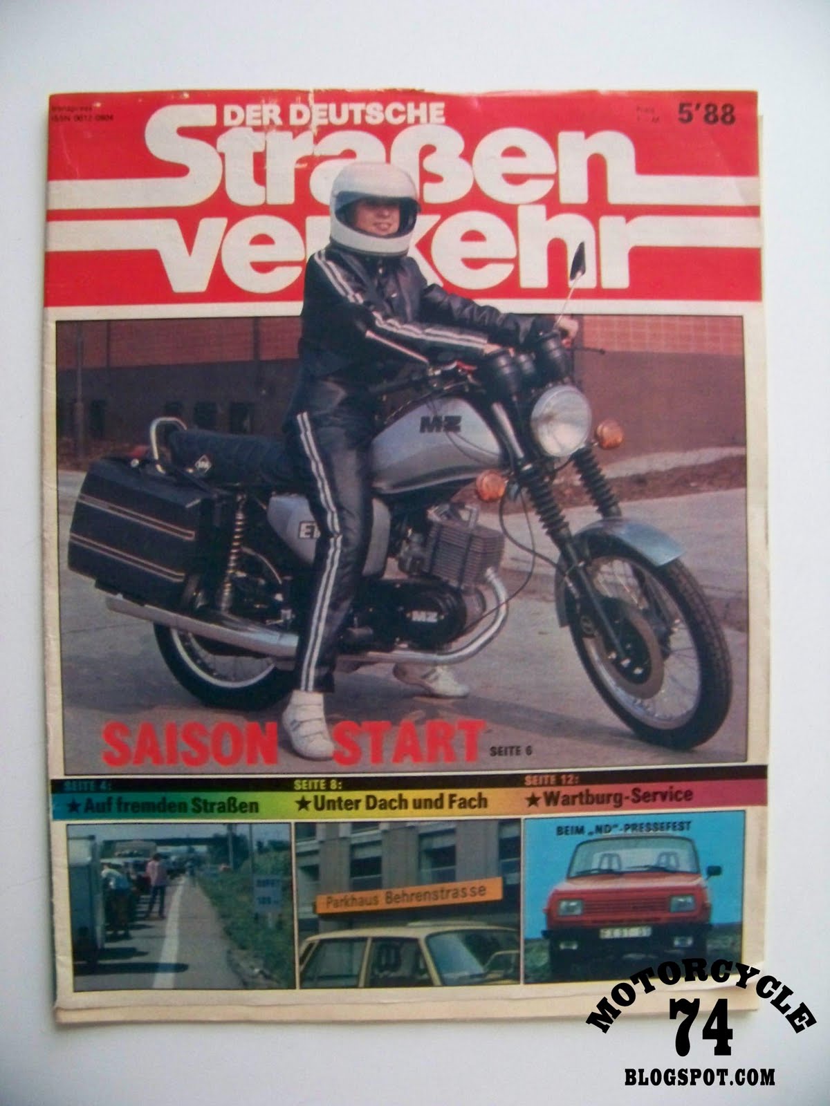 MOTORCYCLE 74: MZ 251 - DDR ( former East Germany ) magazines 1980's