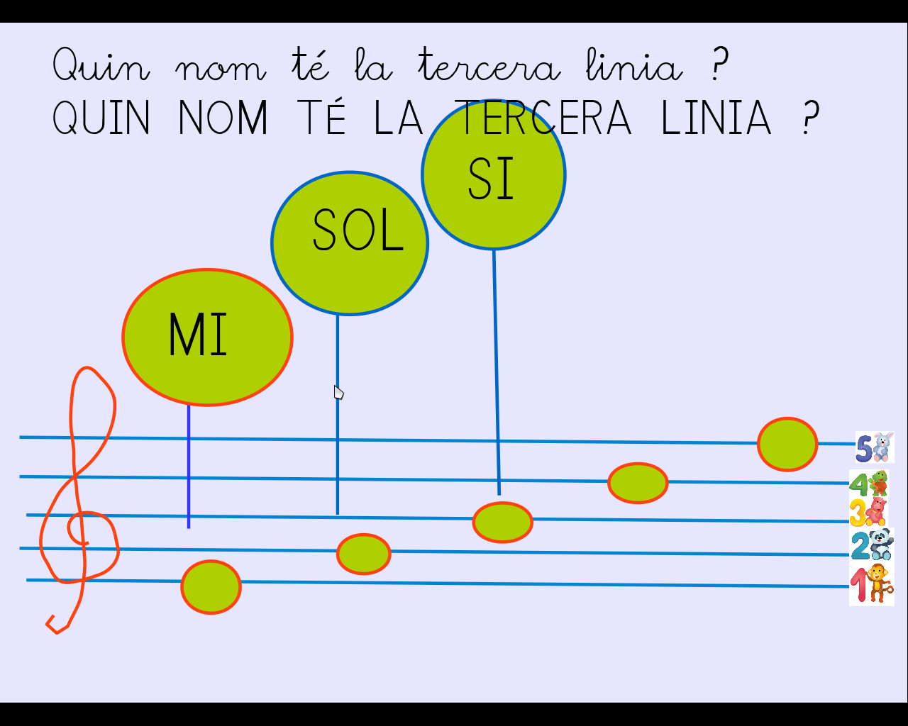 El blog musical de Pilar: Fichas para practicar la posicion y nombre de ...