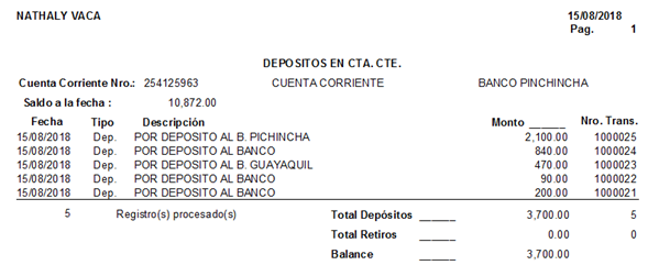 APLICACION INFORMATICA A LA CONTABILIDAD 2017-2018: CONTROL DE BANCOS