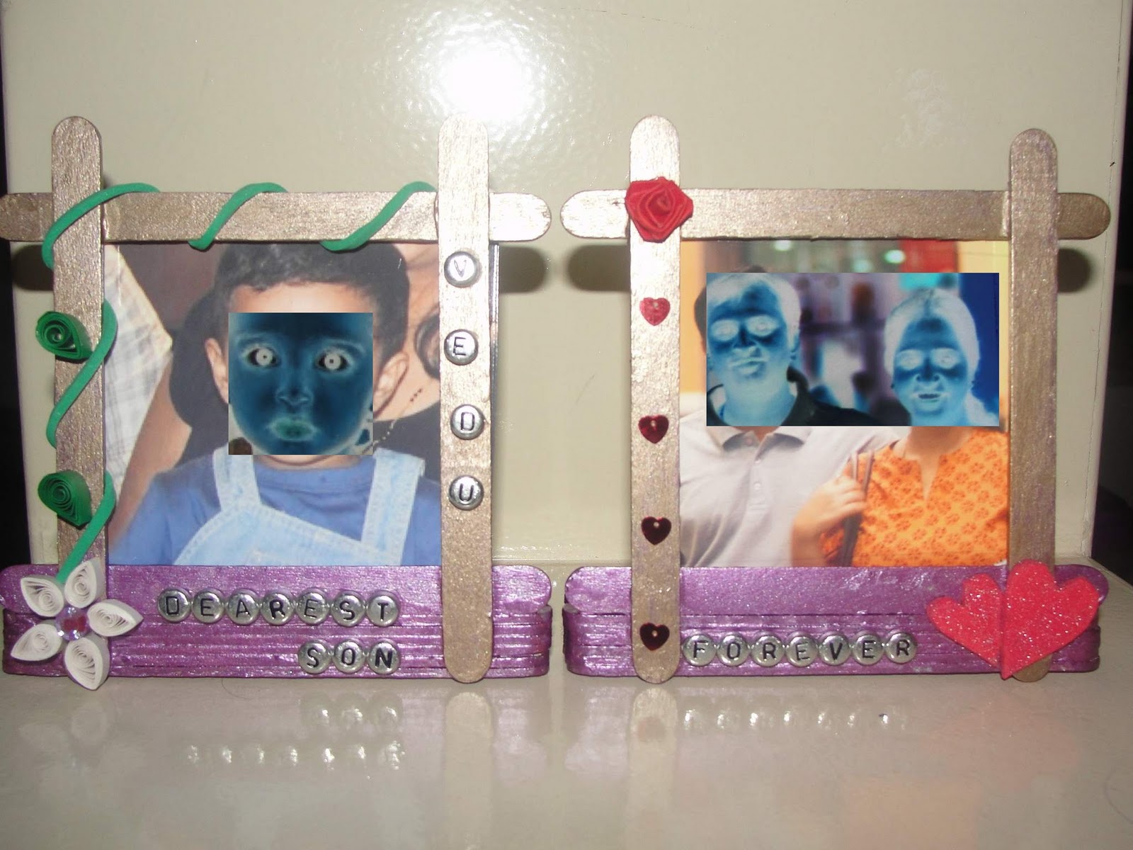 Valley of Flowers: DIY Popsicle sticks photo frame