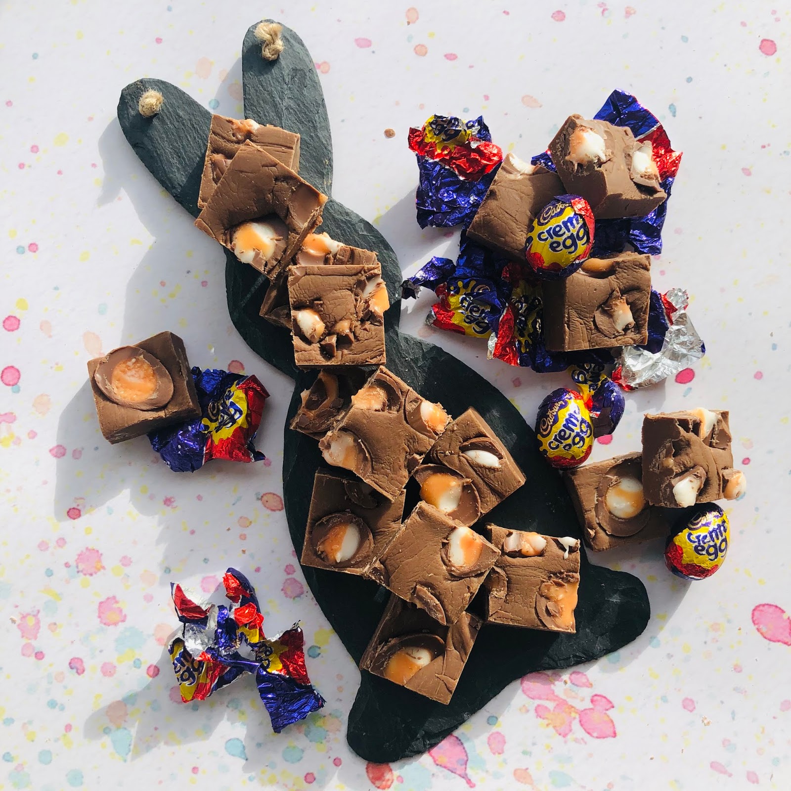 Three Ingredient Cadbury Mini Creme Egg Fudge | Foodie Quine - Edible ...