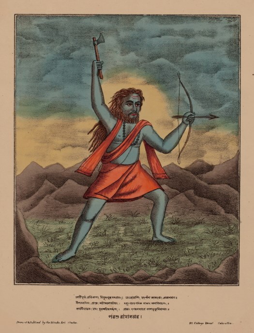 Parashurama, Sixth Avatar of Vishnu - Hindu Art Studio, Calcutta c1880 ...