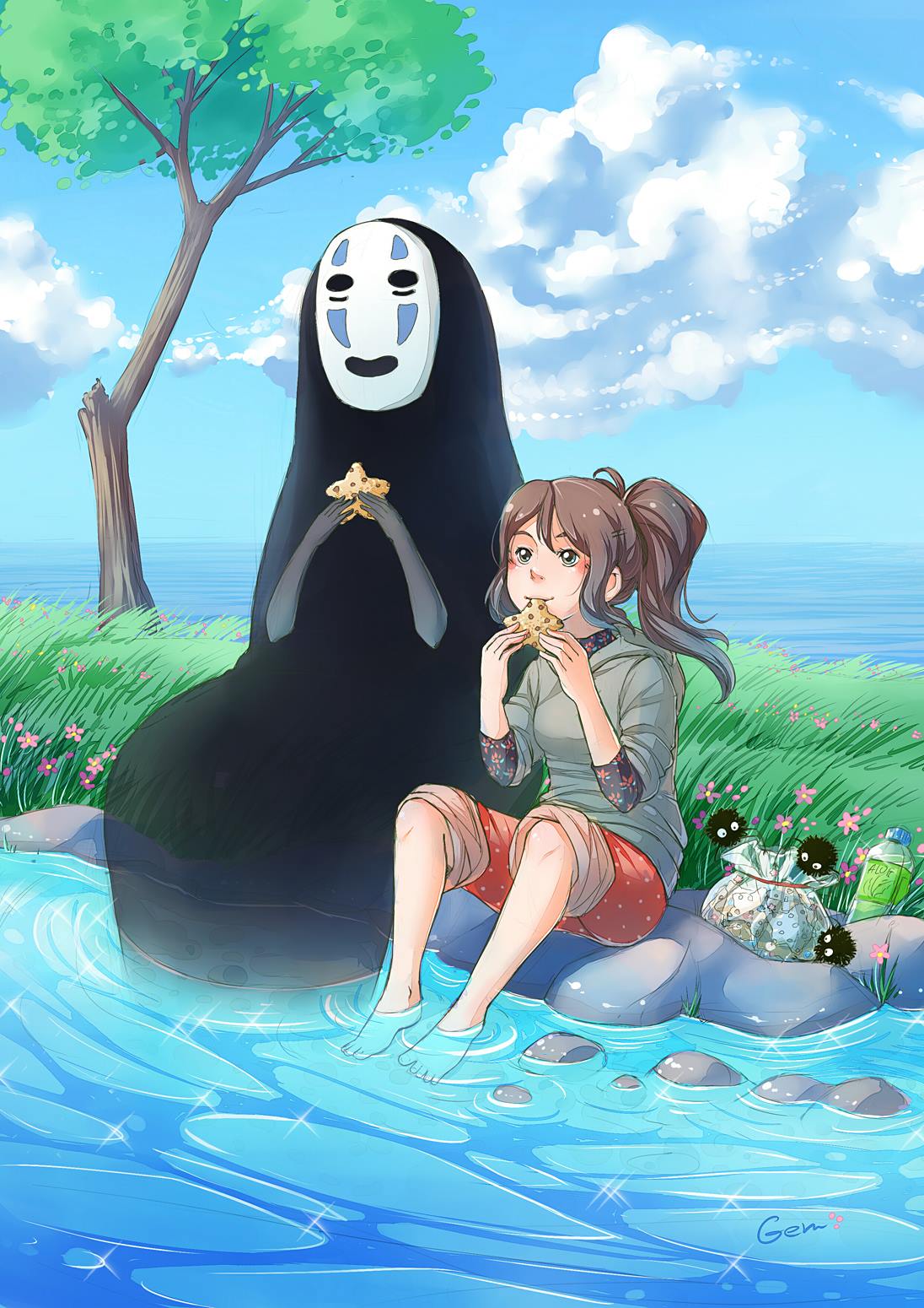 Tổng hợp ảnh Chihiro với Vô Diện trong Spirited Away - Lạc vào thế giới ...