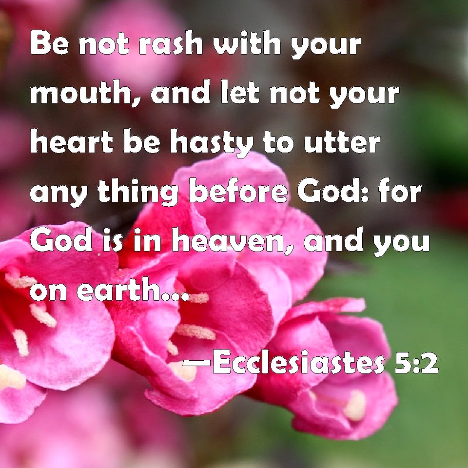 Prayer Pointers: Ecclesiastes 5:2 - Slow to speak