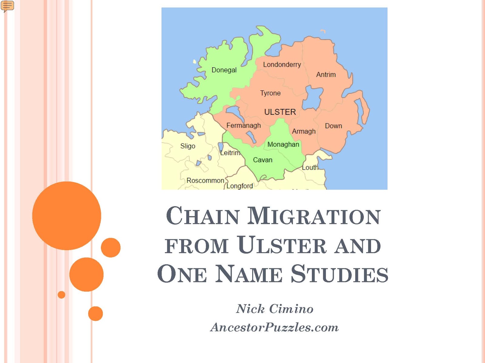 AncestorPuzzles.com: Chain Migration from Ulster: A Case Study