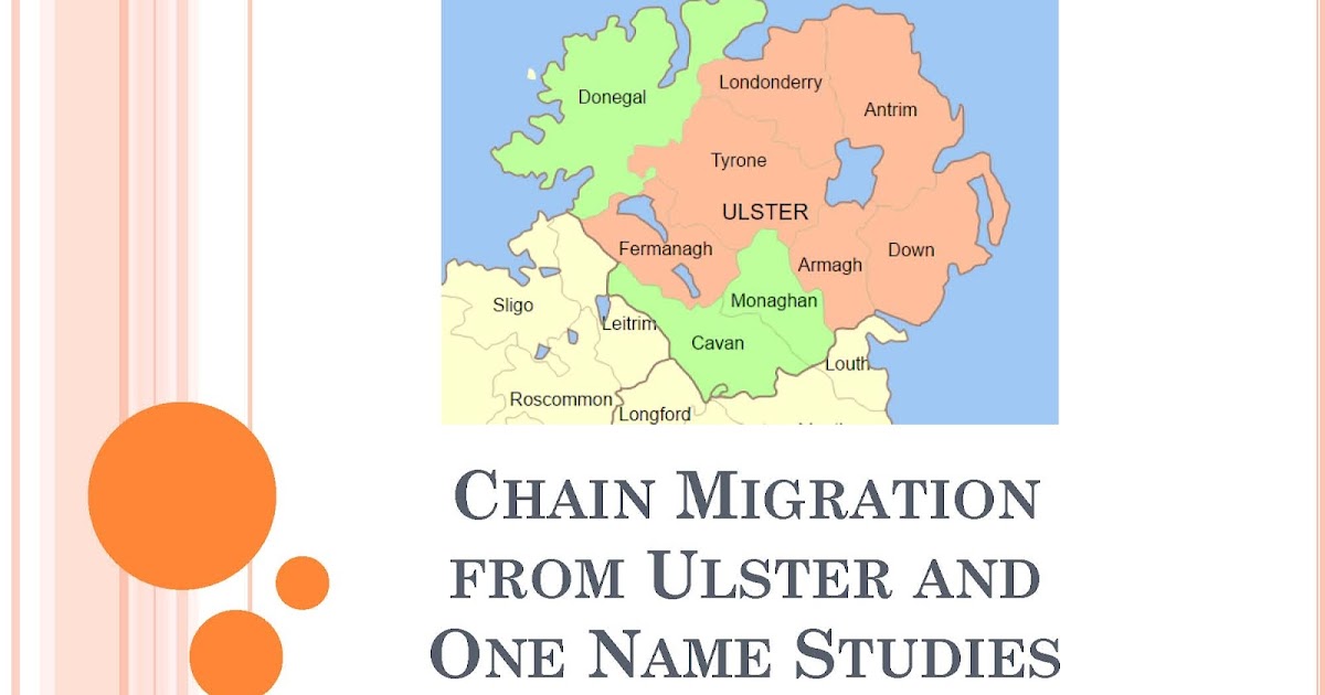 AncestorPuzzles.com: Chain Migration from Ulster: A Case Study