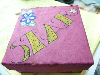 caligrafia, arte y diseño: Cajas decoradas con letras: los productos