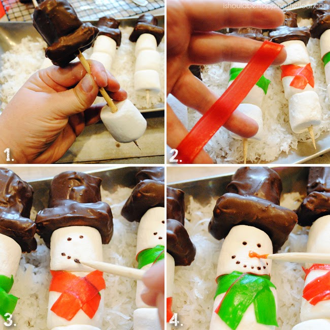Christmas Recipes: Marshmallow Snowman Treats | i should be mopping the ...