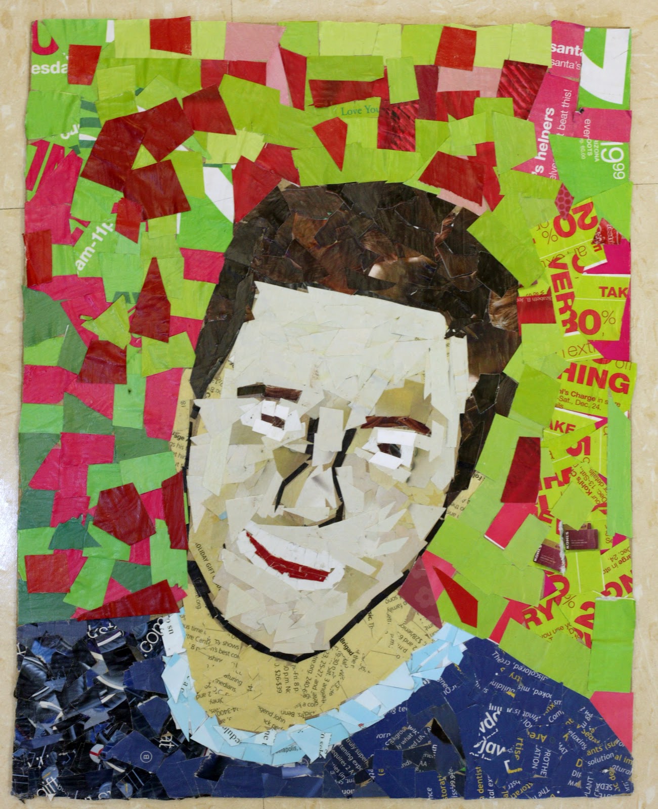 Dream. Pray. Create.: Lesson idea: Junk mail collage portraits