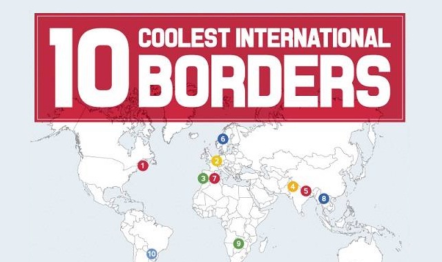 Visualistan — 10 Coolest International Borders #infographic