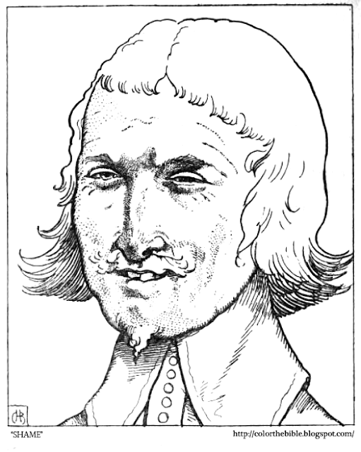 Color a Portrait of "Shame" from Pilgrim's Progress | Color The Bible