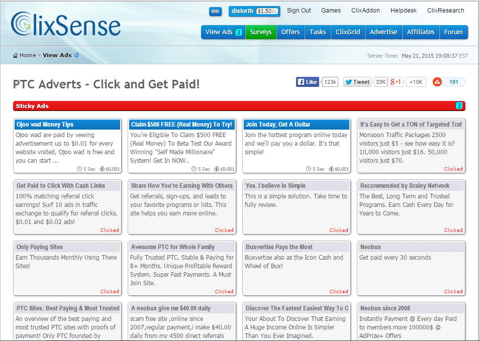 Tutorial para comenzar a ganar dólares con ClixSense - EnDolares