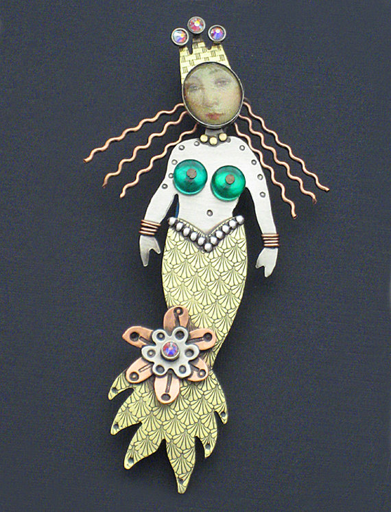 Whimsical Mixed Metal Jewelry by River Path Studio / The Beading Gem