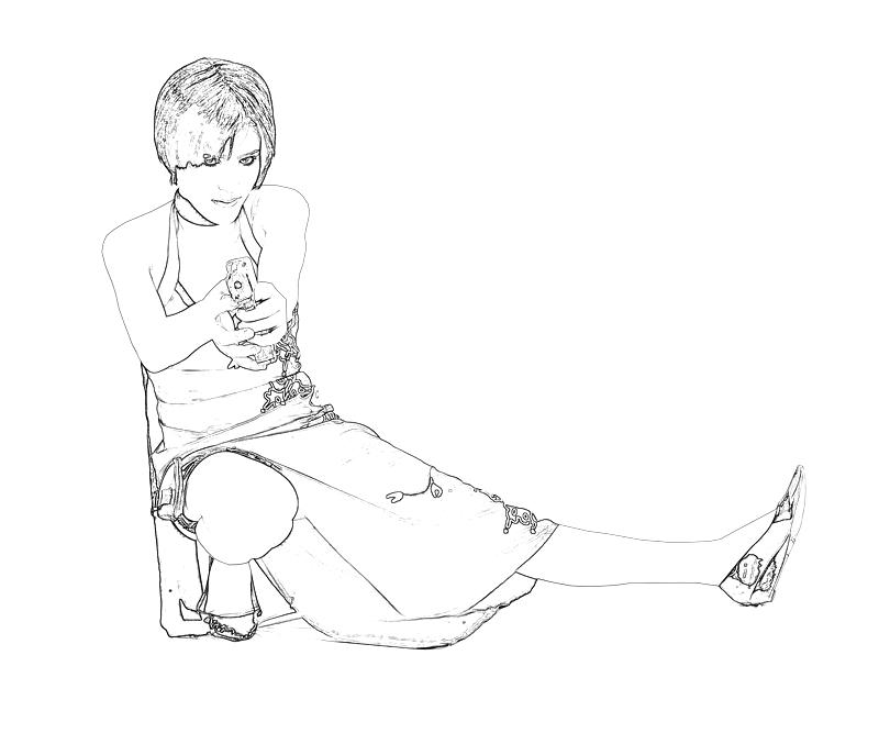 Resident Evil 4 Ada Coloring Pages Coloring Pages