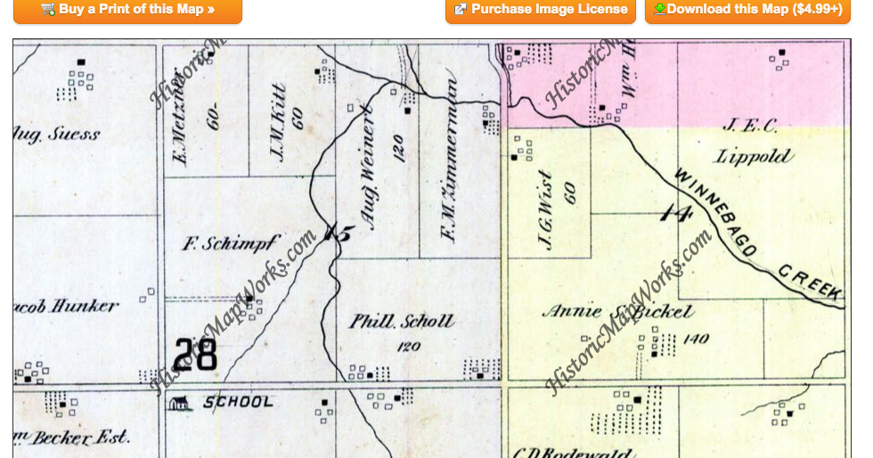 GatheringGardiners: Map of Scholl's in Arago and Falls City