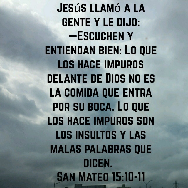 Mateo 15:10-11 | Galeria de Versiculos Biblicos