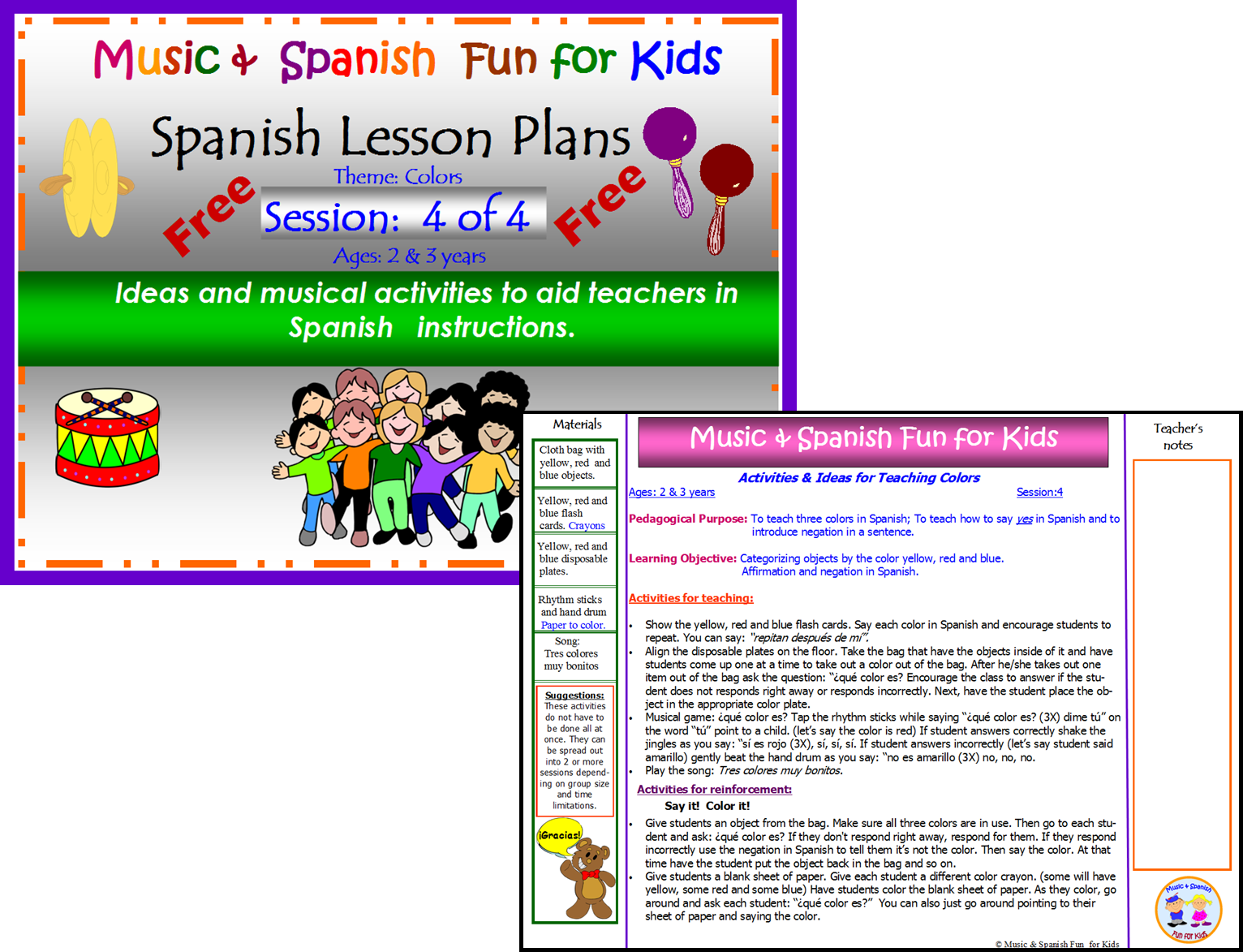 Music and Spanish Fun: Free Spanish Lesson Plan 4
