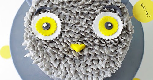 My Owl Barn: DIY: Gray Owl Cake