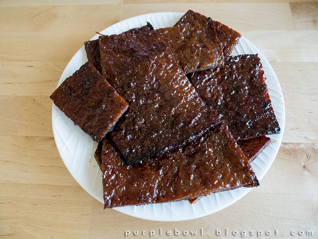 Purple bowl: Bak Kwa 肉干 recipe