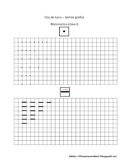 FISE cu SEMNE grafice pentru matematica clasa I :: Fise de lucru ...