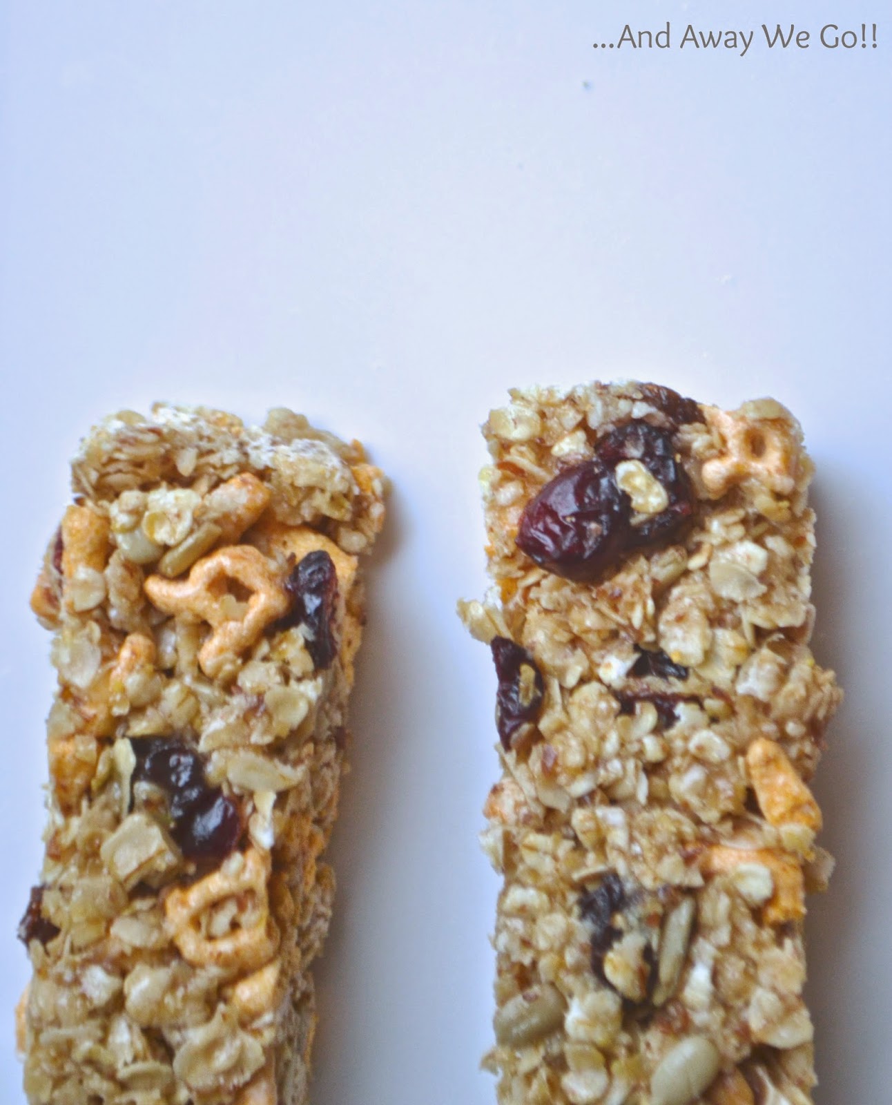 and away we go!: 5 minute granola bars...