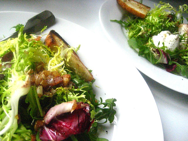 Bistro Salad: Frisee w/ Lardons & Poached Egg