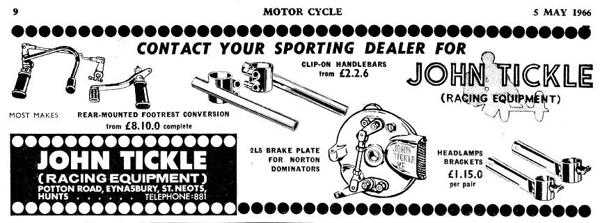 SOLO MOTORCYCLE WORKS: John Tickle