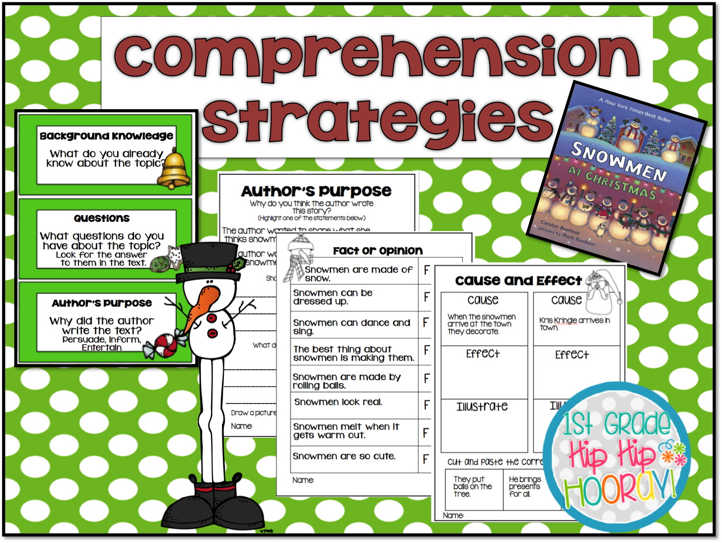 1st Grade Hip Hip Hooray!: Teaching Comprehension Strategies with ...