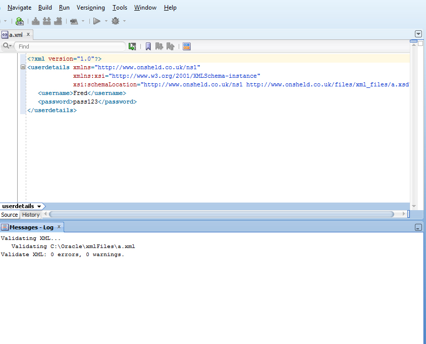 Validate Xml Against An Xsd Using Jdeveloper