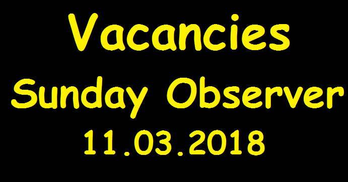 Vacancies Sunday Observer 11.03.2018 - Teacher