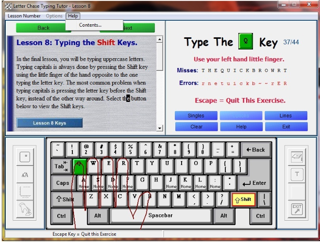 Máster UVigo: Letter Chase Typing Tutor