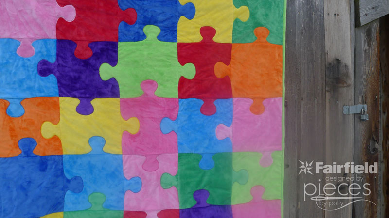 Pieces by Polly: Puzzle Quilt with Cuddle Fabric - Free Quilt Pattern