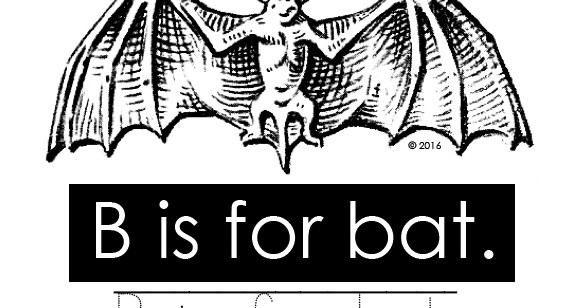 Crayon Palace: "B is for bat" alphabet coloring page